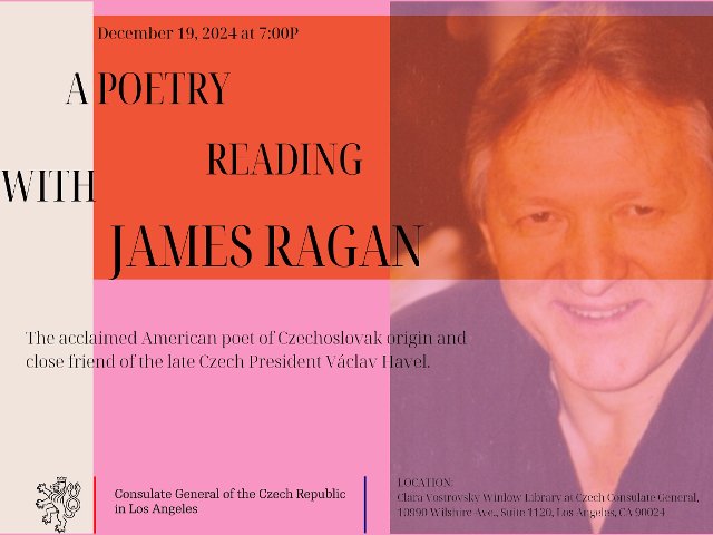 A Poetry Reading with James Ragan | Consulate General of the Czech ...